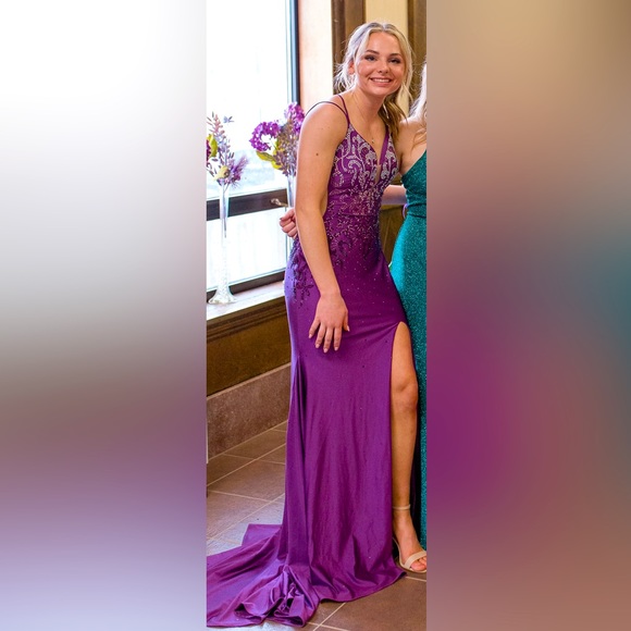Amarra | Dresses | Not Altered Original Amarra Plum Purple Prom Dress ...
